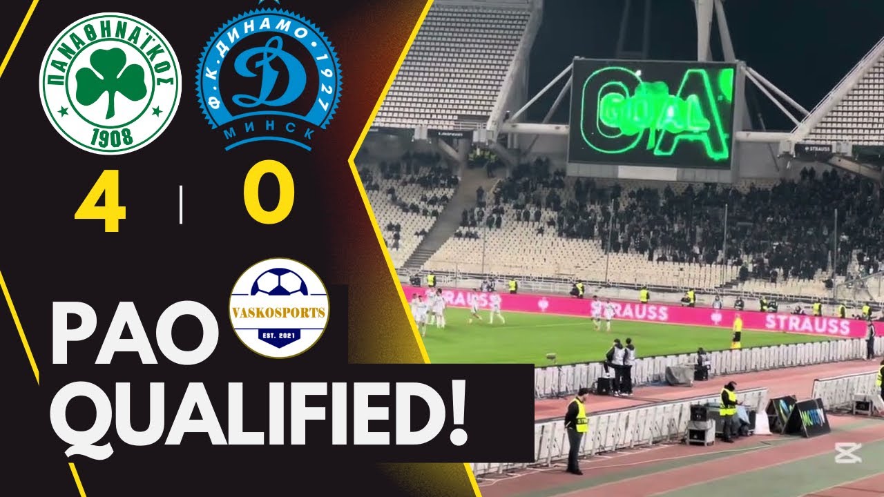 ΠΑΝΑΘΗΝΑΪΚΟΣ - ΝΤΙΝΑΜΟ ΜΙΝΣΚ 4-0 | ΘΡΙΑΜΒΟΣ ΣΤΟ ΟΑΚΑ & ΠΑΝΗΓΥΡΙΣΜΟΙ ΓΙΑ ...