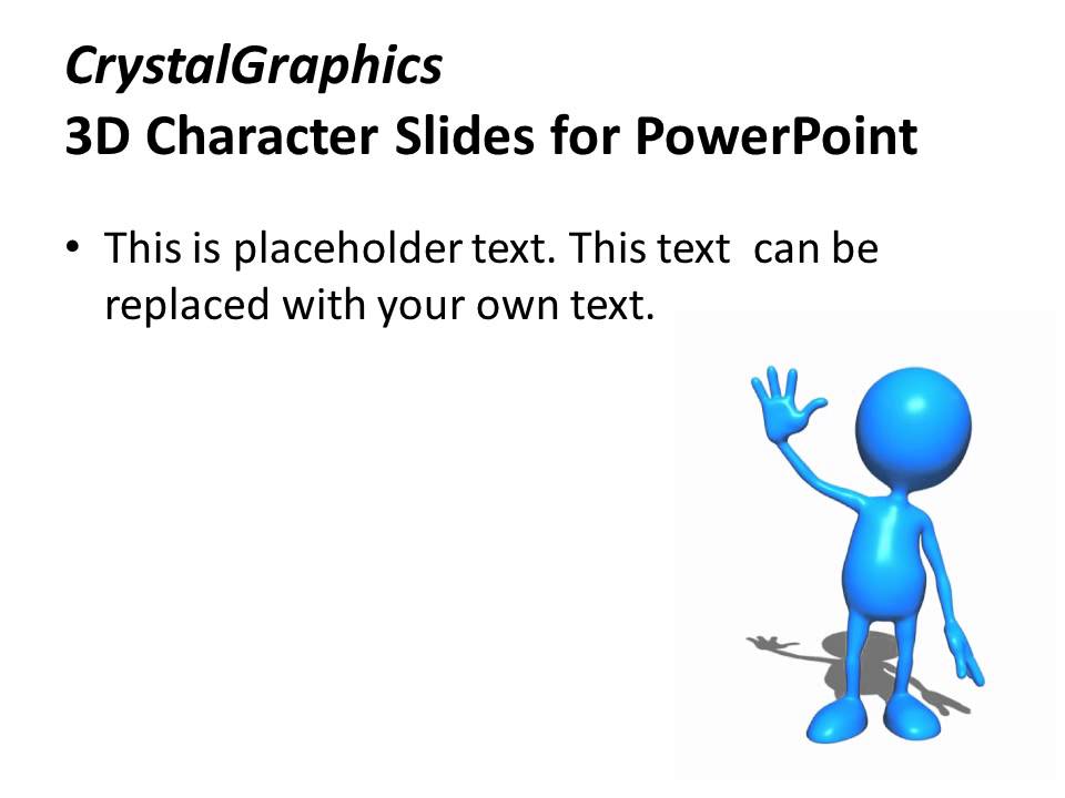 CrystalGraphics 3D Character Slides for PowerPoint Waving Dramatically ...