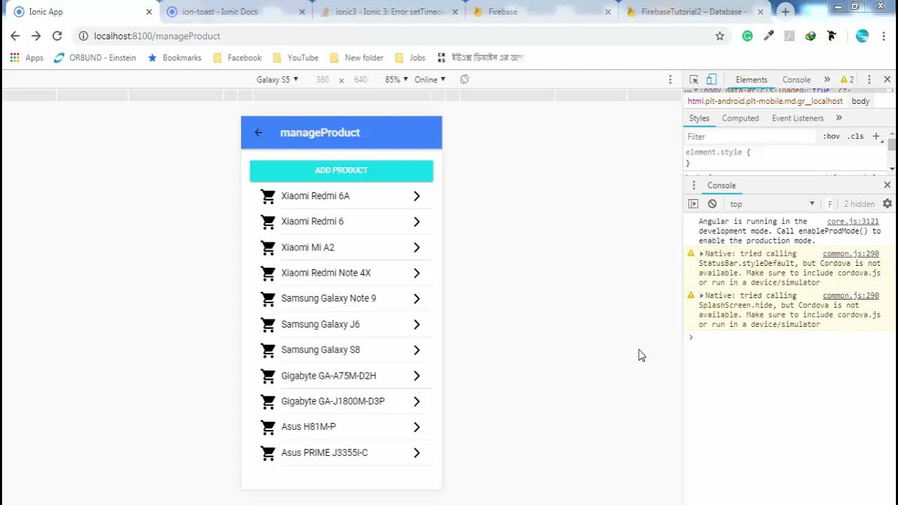alert Popup in Product Insert Page | Ionic (Angular) App Development Tutorial 3 - YouTube