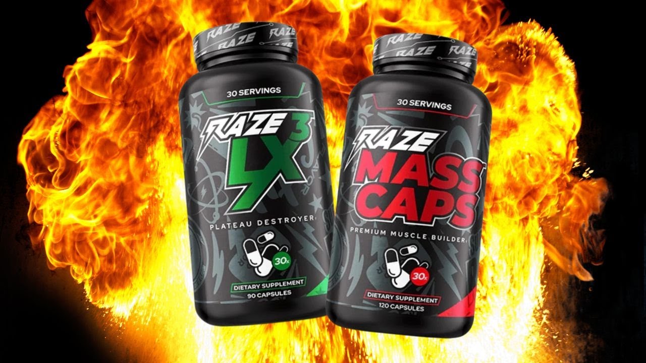 RAZE Mass Caps & LX3 Muscle Building Supplements - YouTube
