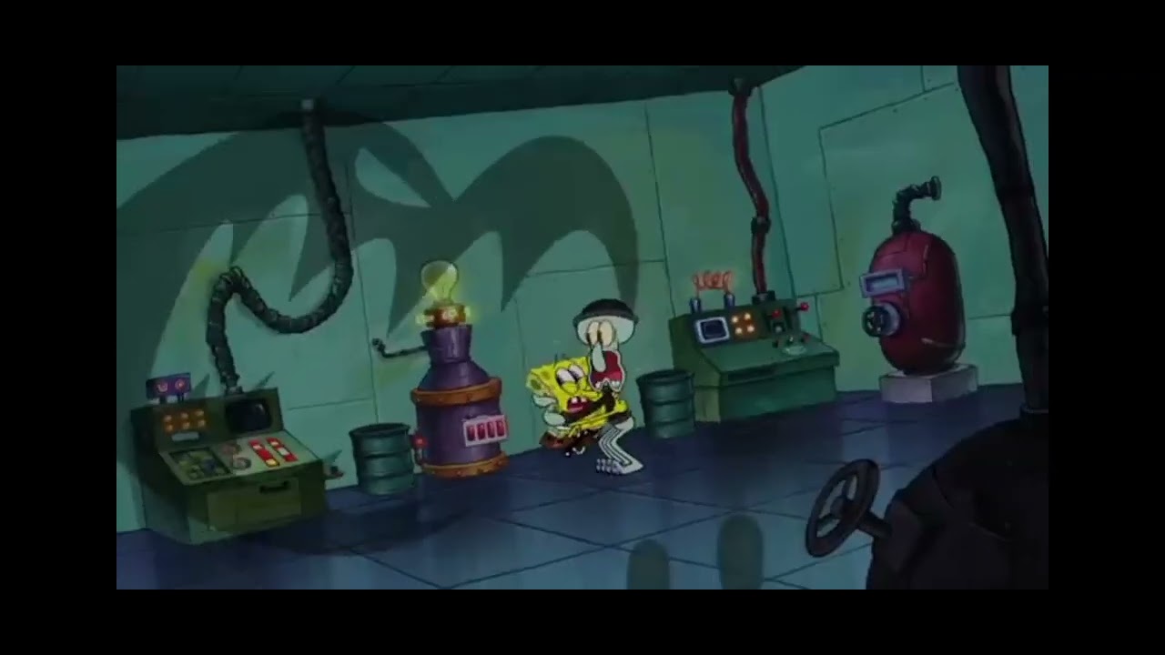 SpongeBob hears a growling,SpongeBob bumps into Squidward,SpongeBob and ...