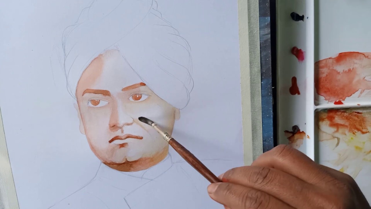 My tribute to Swami Vivekananda on his birth anniversary | painting ...