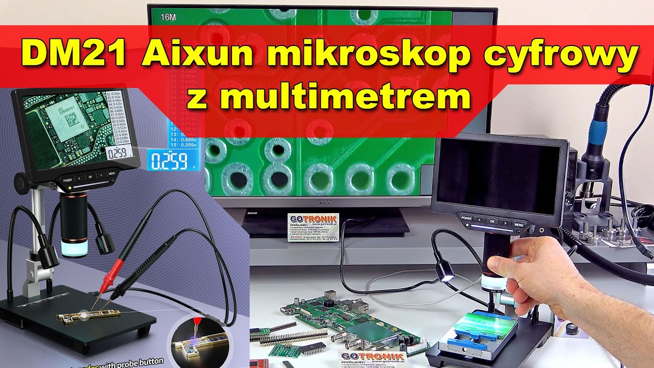 DM21 Aixun mikroskop cyfrowy HDMI dla elektroniki odc. 8 - YouTube
