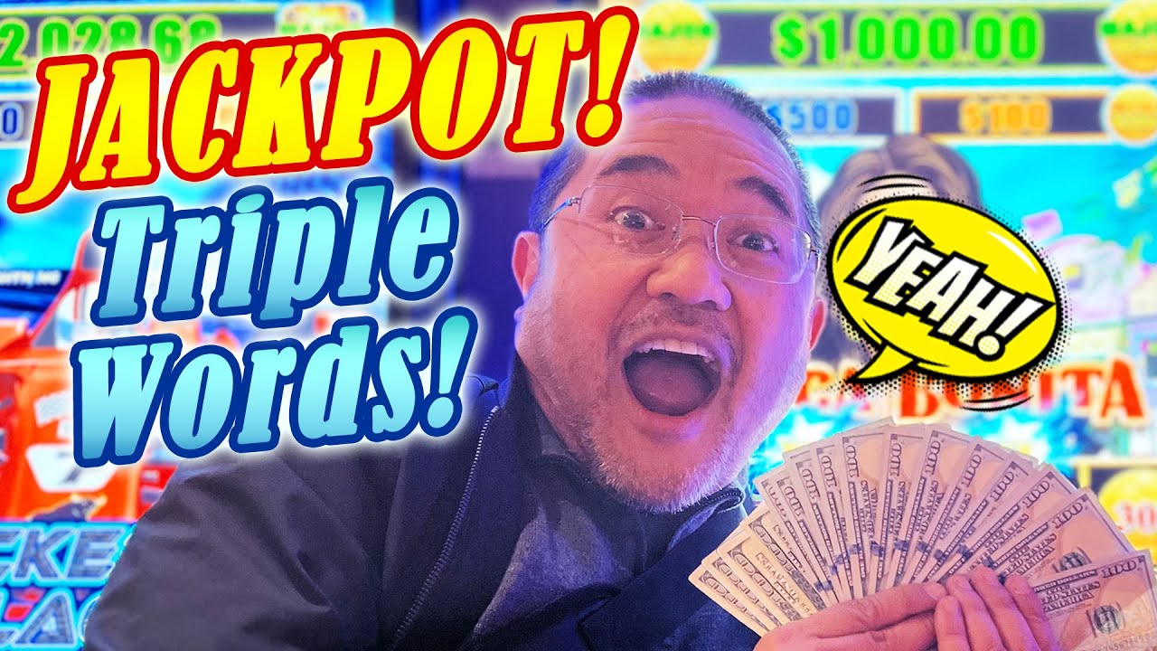 💰 JACKPOT HANDPAY! 💰 Triple Words! Upping the Bet Pays Off in Lightning ...