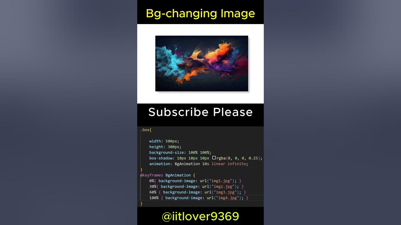 Bg-Image changing animation using CSS and HTM #coding #webdesign #developerportfolio #code - YouTube