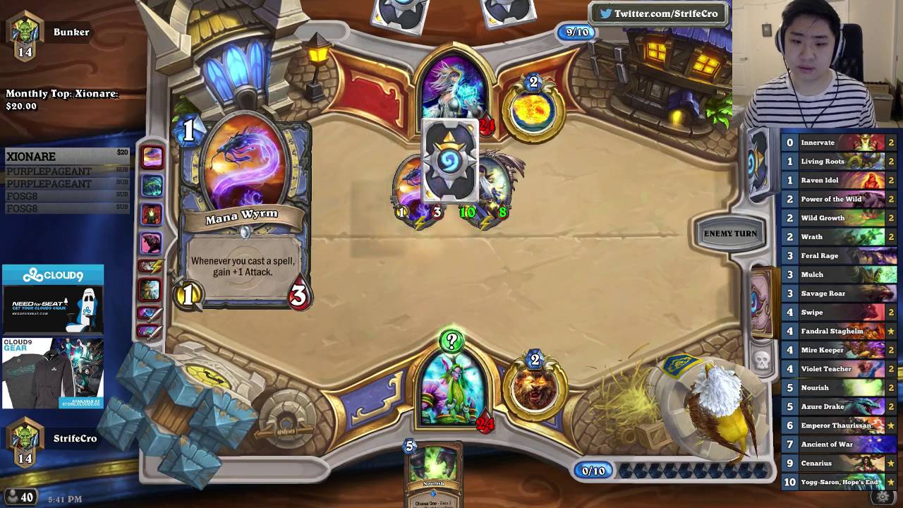 Hearthstone Strifecro Playing Ranked Fandral Staghelm Druid - YouTube