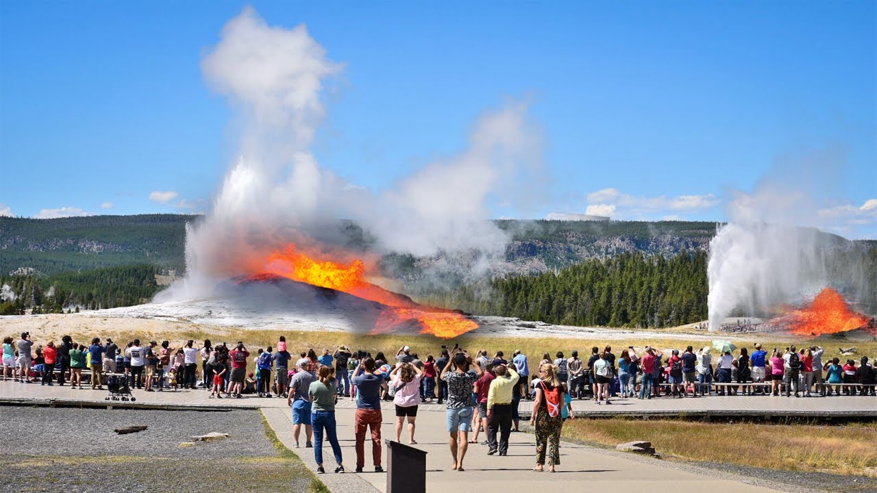 ⚠️Horrifying!! Geyser Eruption in Yellowstone National Park Creates ...