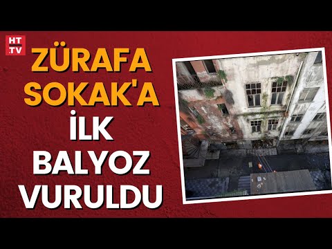 Zürafa Sokak'ta yıkım başladı