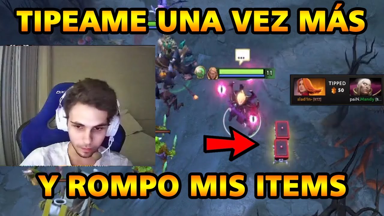 MANDY ROMPE SUS ITEMS POR TIP DE SLADIN - DOTA 2 - YouTube