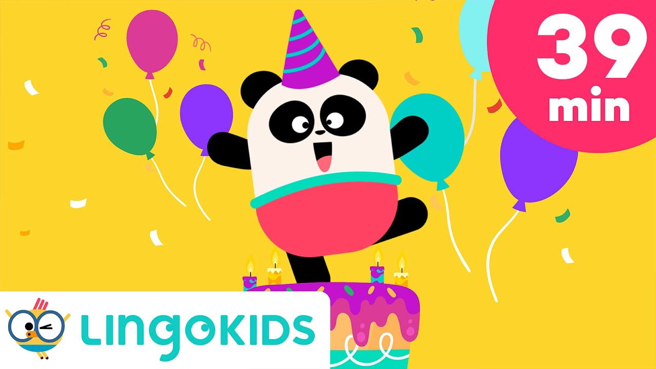 HAPPY BIRTHDAY LINGOKIDS 🍰🎈 + More Birthday Party Songs | Lingokids ...