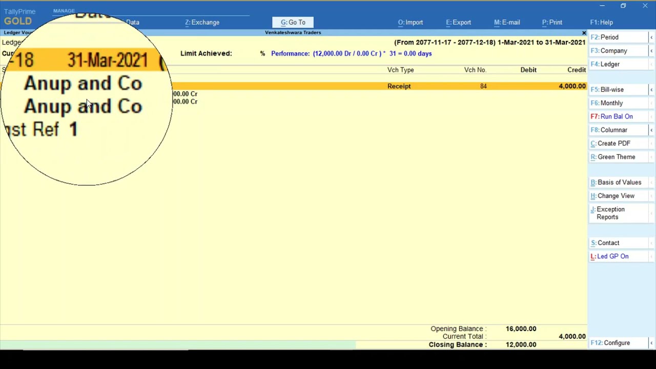Tally Prime Ledger Expand Display Only The Details Which Is Related Tally Prime Ledger Expand Display Only The Details Which Is Related