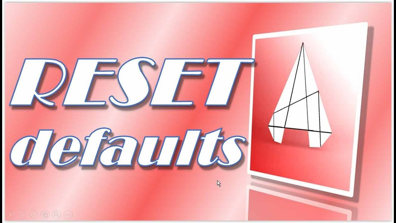 How To Reset Autocad To Defaults Setting Restore Defaults YouTube how-to-reset-autocad-to-defaults-setting-restore-defaults-youtube