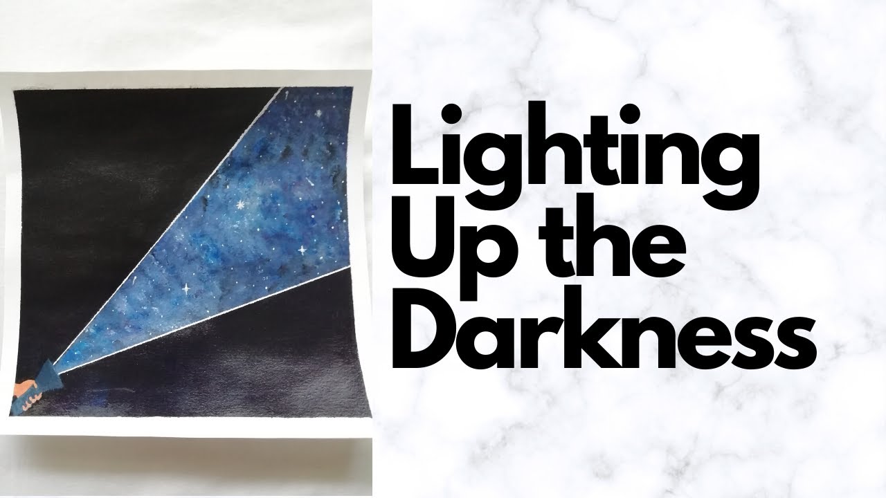 How to Paint a TORCH LIGHTING UP THE GALAXY: Acrylic Painting Step By ...
