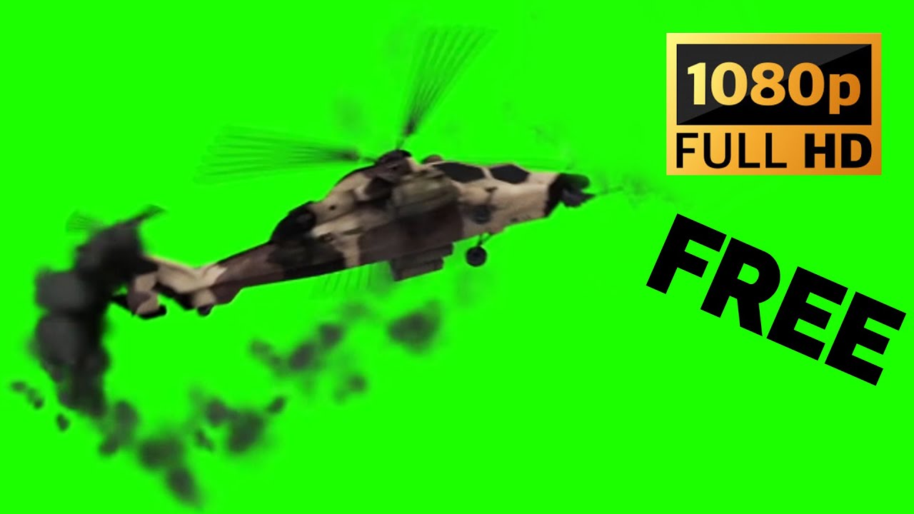 Free Helicopter Crash - Green Screen 1080p HD! - YouTube