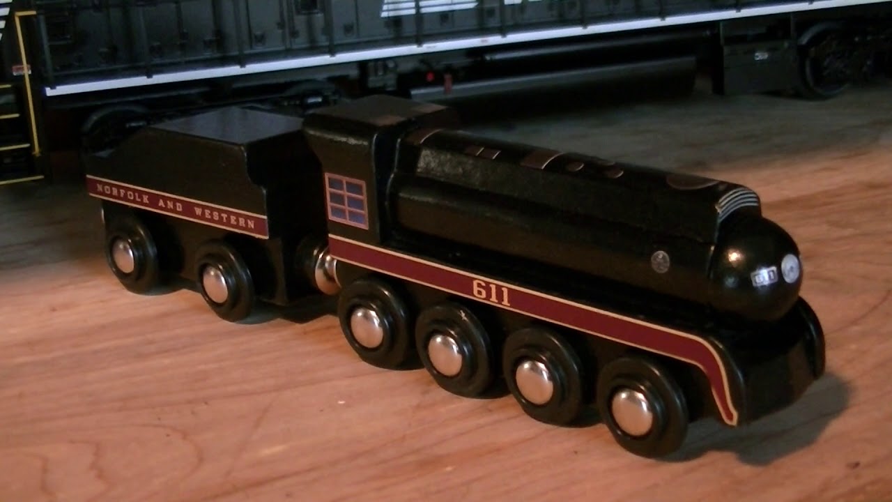 Norfolk & Western Class J 611 Wooden Toy VMT Exclusive - YouTube