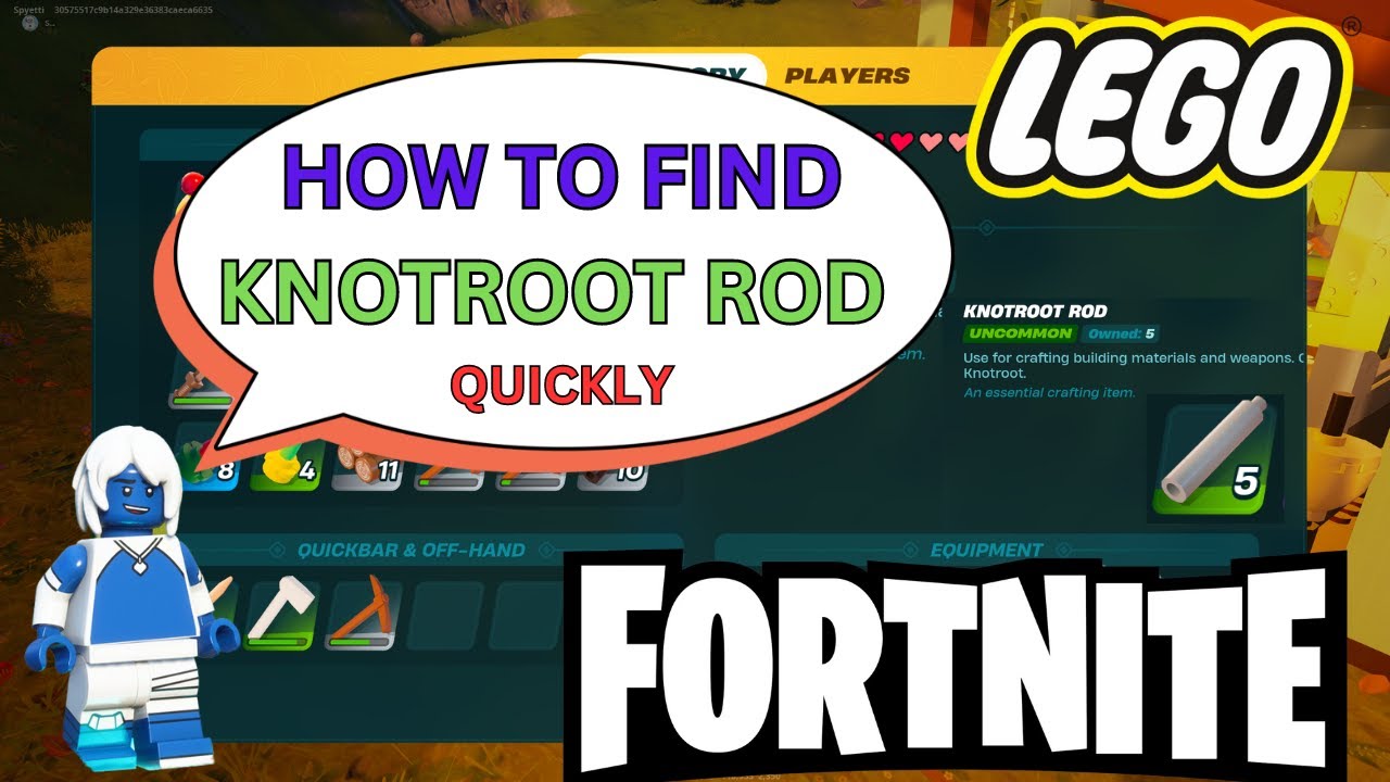 Lego Fortnite Where To Find Knotroot Rods | How To Mine - YouTube