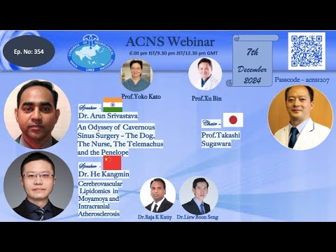 ACNS Webinar -Dec 7 -Surgery of the Cavernous Sinus & Lipidomics in Moyamoya and I/c ...