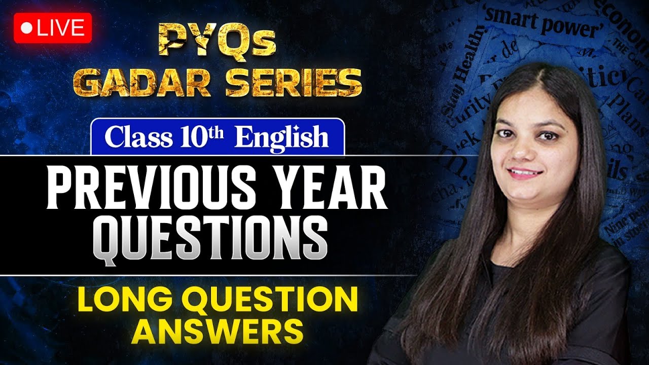 CBSE Class 10 English | Last 5 Years PYQs For CBSE Class 10 | English ...