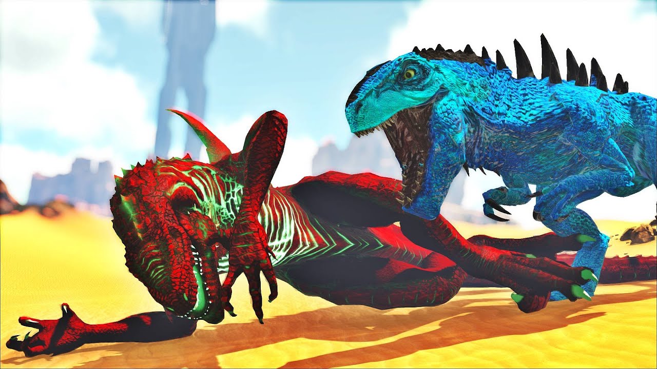O Bebê Blue Zilla Ficou COLOSSAL Para Se VINGAR Do Red Godzilla! ARK ...