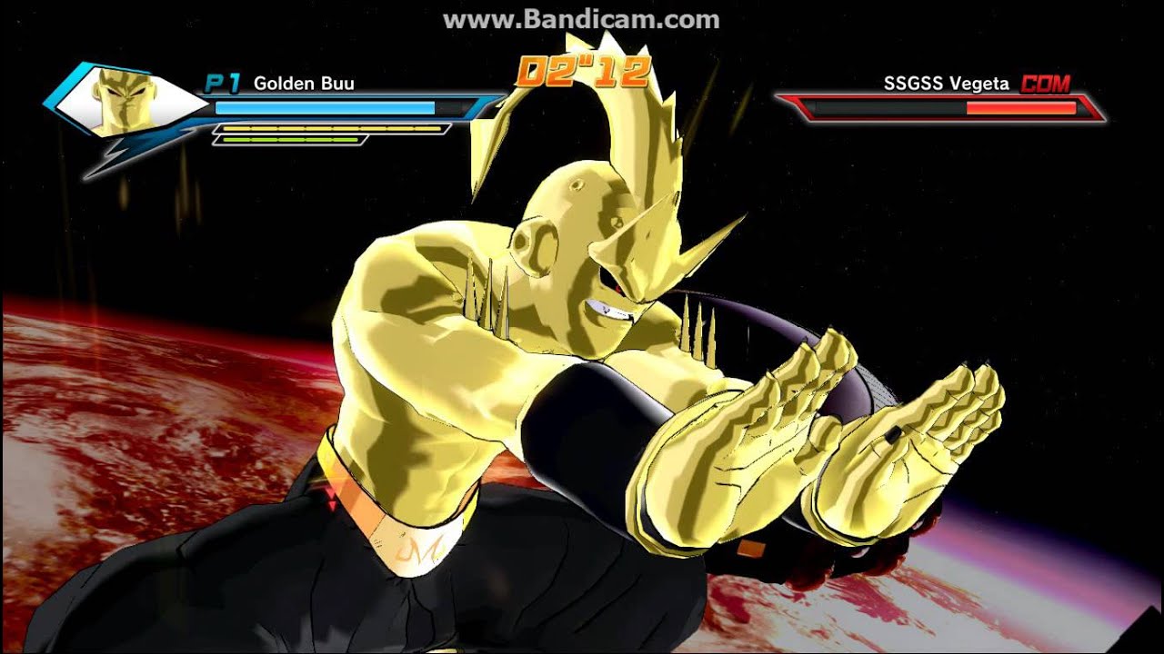 Golden Buu vs Vegeta SSGSS - Dragonball Xenoverse Mod - YouTube