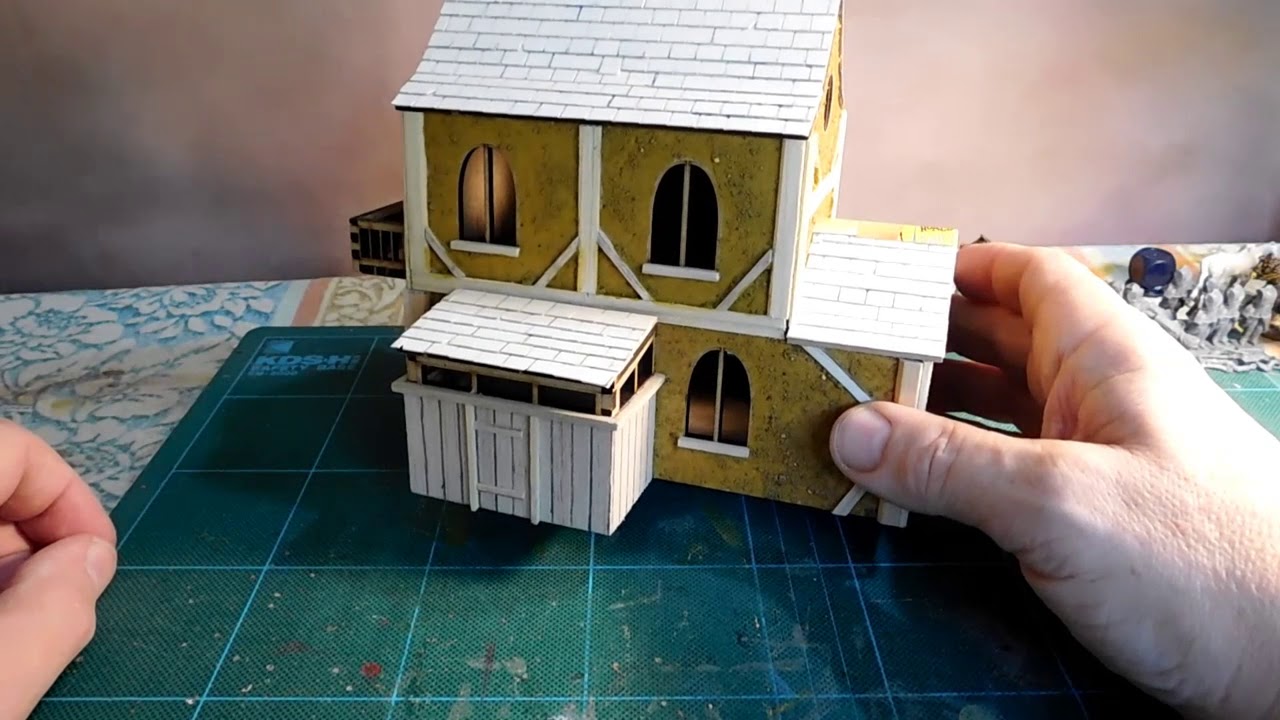 032 - 28mm Farmhouse from TTCombat MDF flat pack Part 3. - YouTube