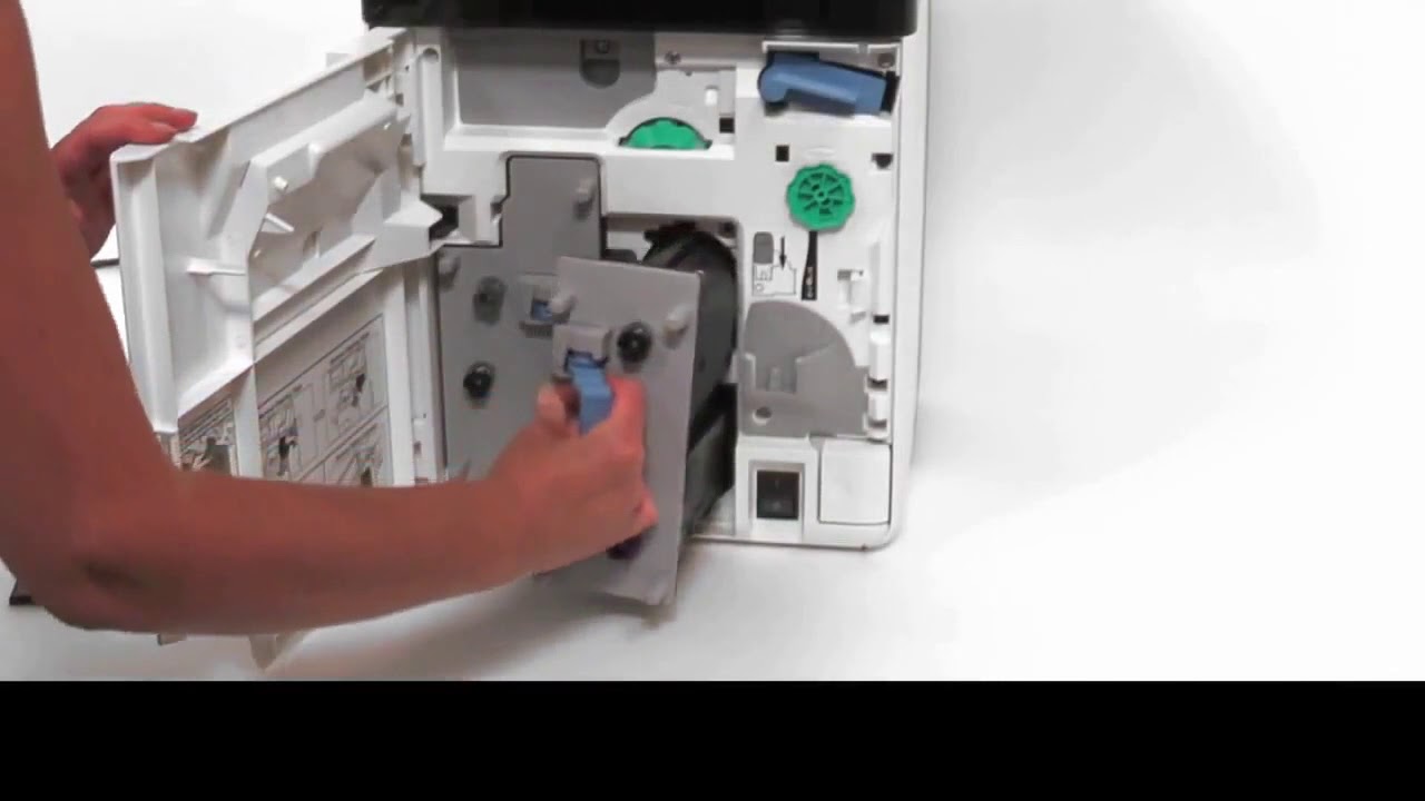 Evolis Avansia - How to Install the Ink Ribbon - YouTube