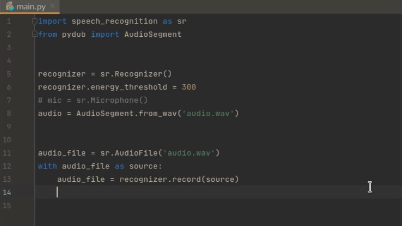 Converting Speech to Text using Python - YouTube