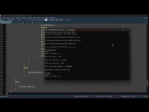 "ATM Interface" by Java programming..// Internship task // Source code. - YouTube
