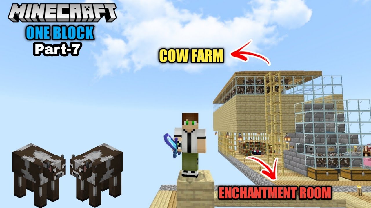 Minecraft pocket edition | Minecraft One Block Gameplay | One Block Cow ...