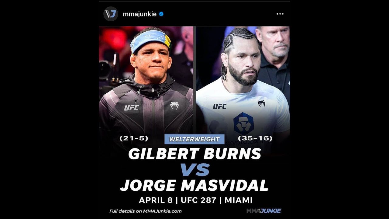 Gilbert Burns vs Jorge Masvidal ( UFC-287 )Highlights + Breakdown ...