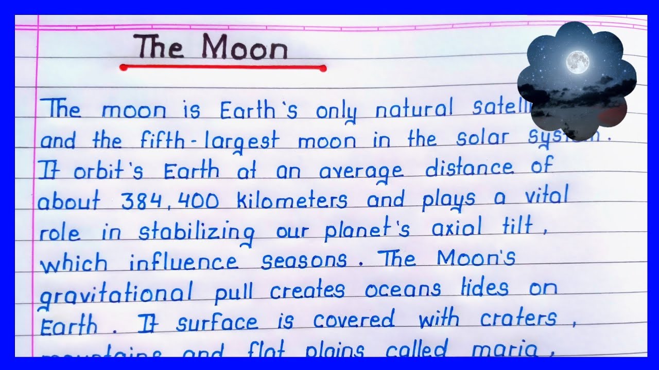 Essay on Moon in English || Moon Essay in English || Short Paragraph on ...