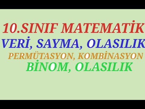 10.SINIF MATEMATİK: VERİ, SAYMA, OLASILIK (SAYMA, PERMÜTASYON=SIRALAMA) DERS-1(2016-2017)