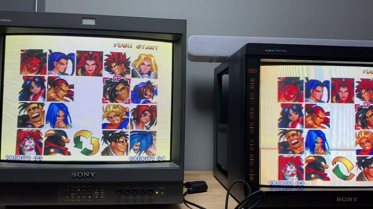 PVM-20L2 + PVM-2030(profeel) + PVM-14M2E with neogeo aes Samurai ...