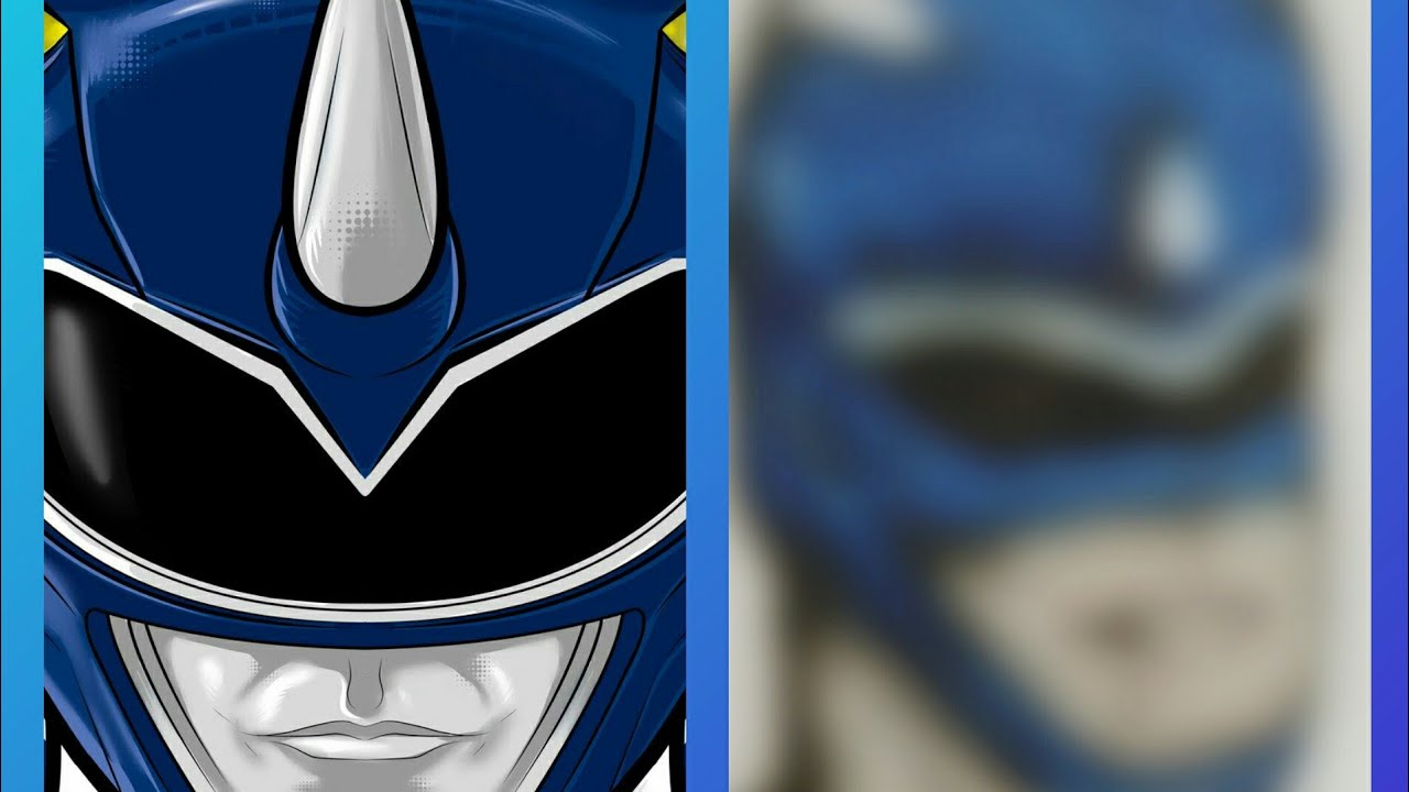 Drawing Power Rangers Mighty Morphin- Part 2 Blue Ranger - YouTube