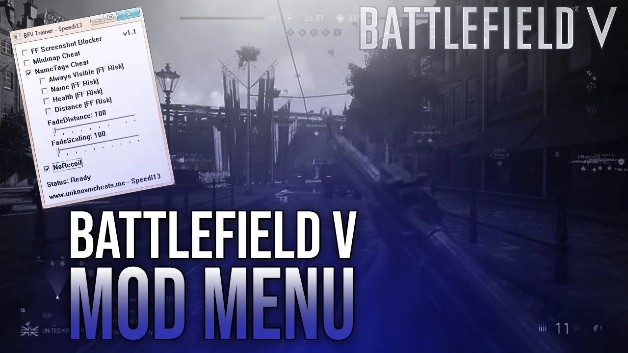 Battlefield V - Minimap, Nametags, NoRecoil MOD MENU Tutorial - YouTube