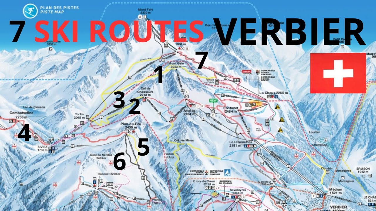 7 Ski Routes VERBIER - YouTube