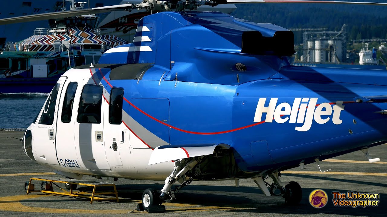 Helijet Sikorsky S-76 | Closeup and Takeoff | 4K - YouTube