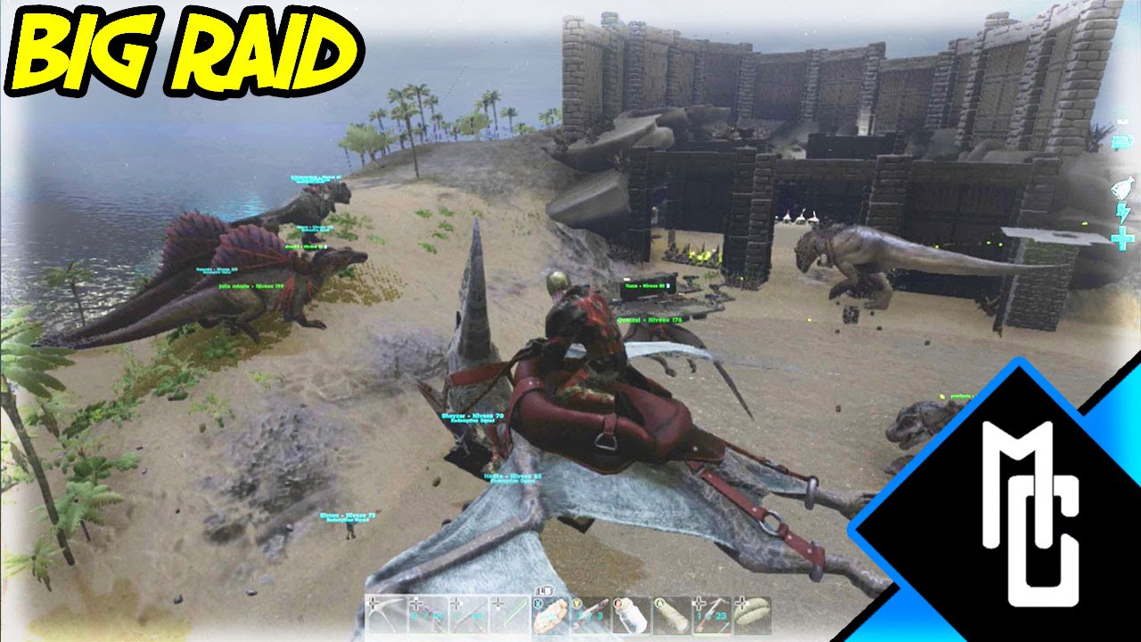 ARK SURVIVAL EVOLVED - BIG RAID " SAVAGE TRADES INC " [ PART 2 ] - YouTube