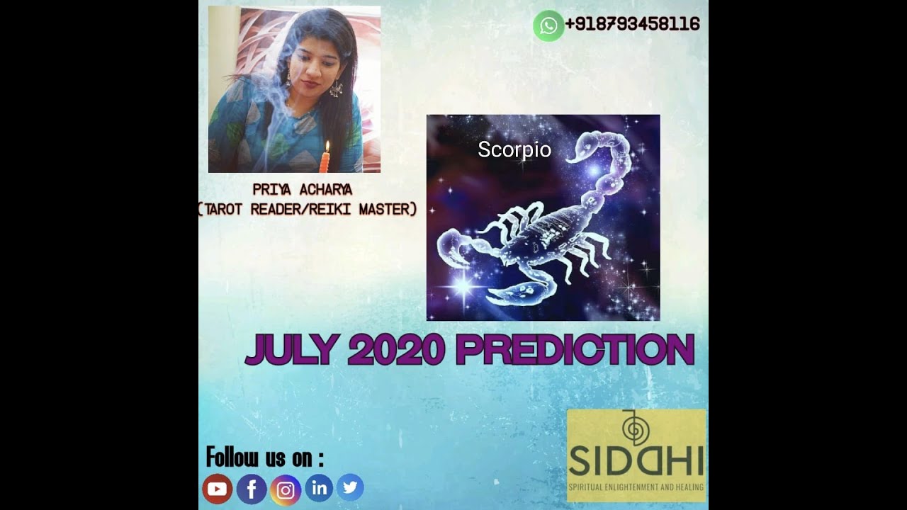 SCORPIO (VRISHCHIK RASHI) JULY 2020 SING MONTHLY TAROT READING IN HINDI ...