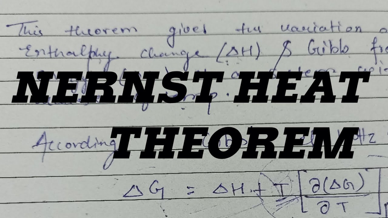 Nernst Heat Theorem Explain/ 3rd law of thermodynamic - YouTube