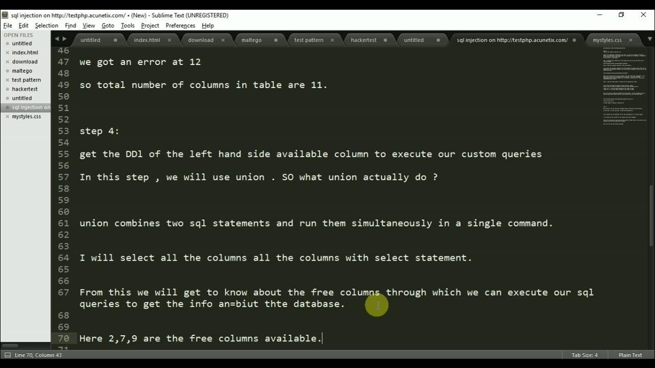 UNION BASED SQL Injection Acunetix - YouTube