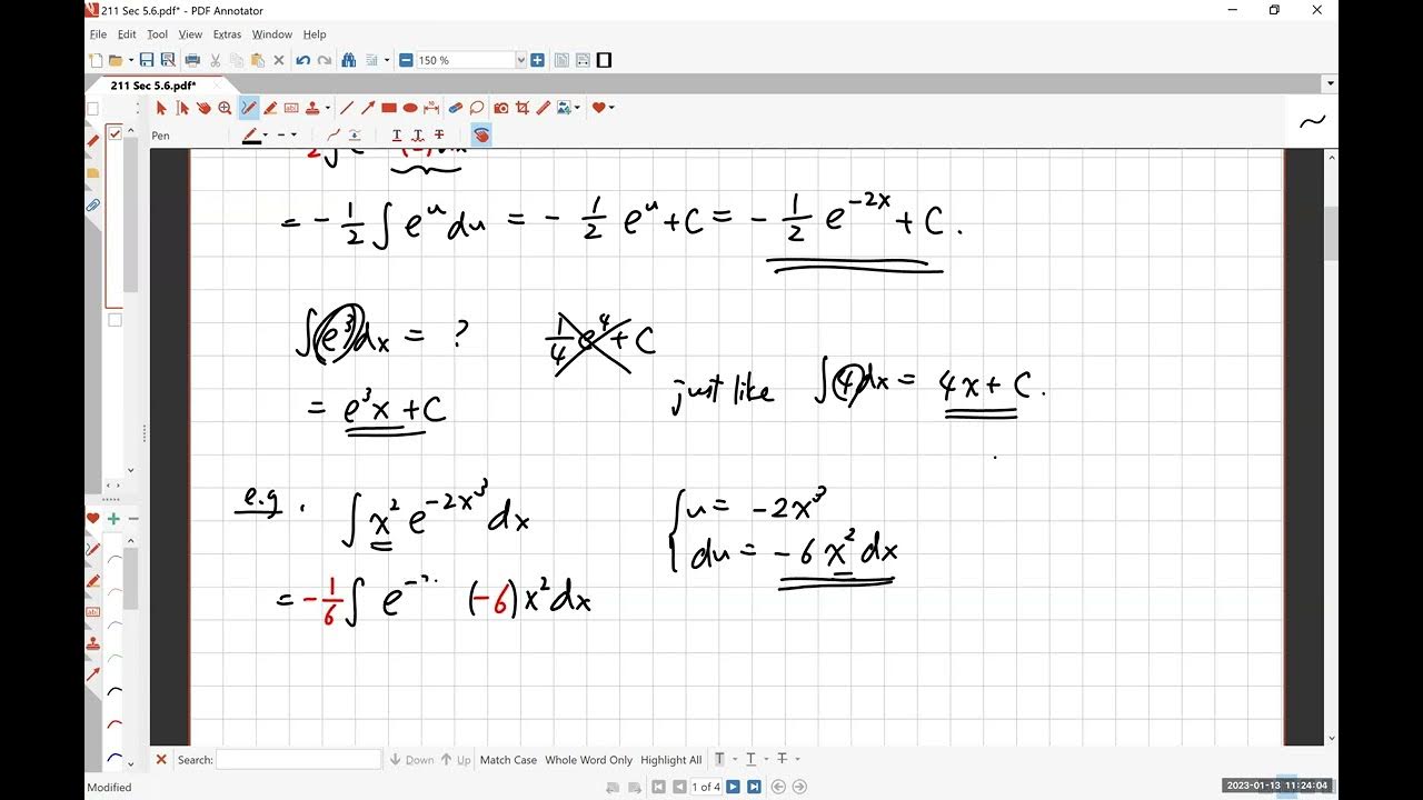 5.6. Integrals Involving Exponential and Logarithmic Functions, Part 1 - YouTube