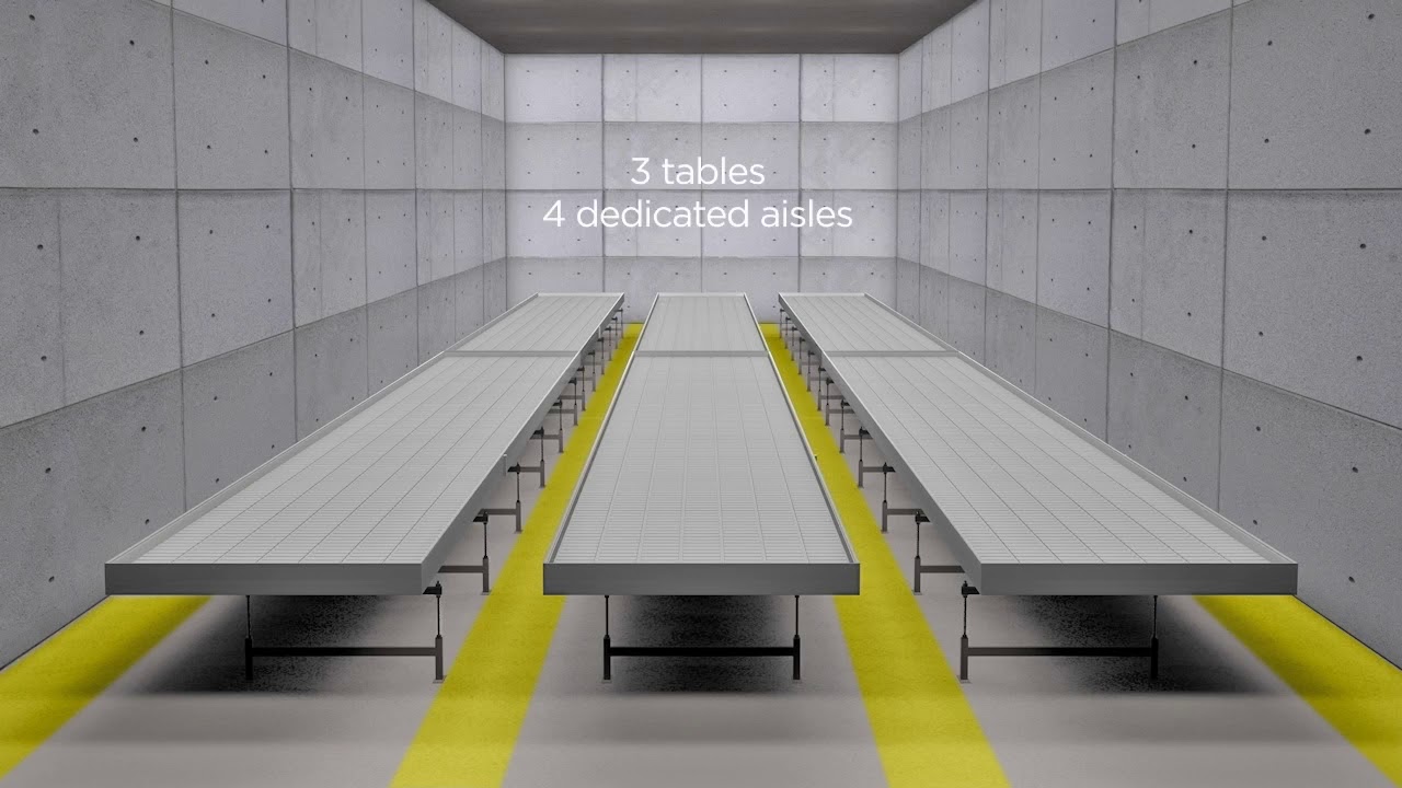 ROLLING BENCHES / ROVING AISLE SYSTEM - YouTube