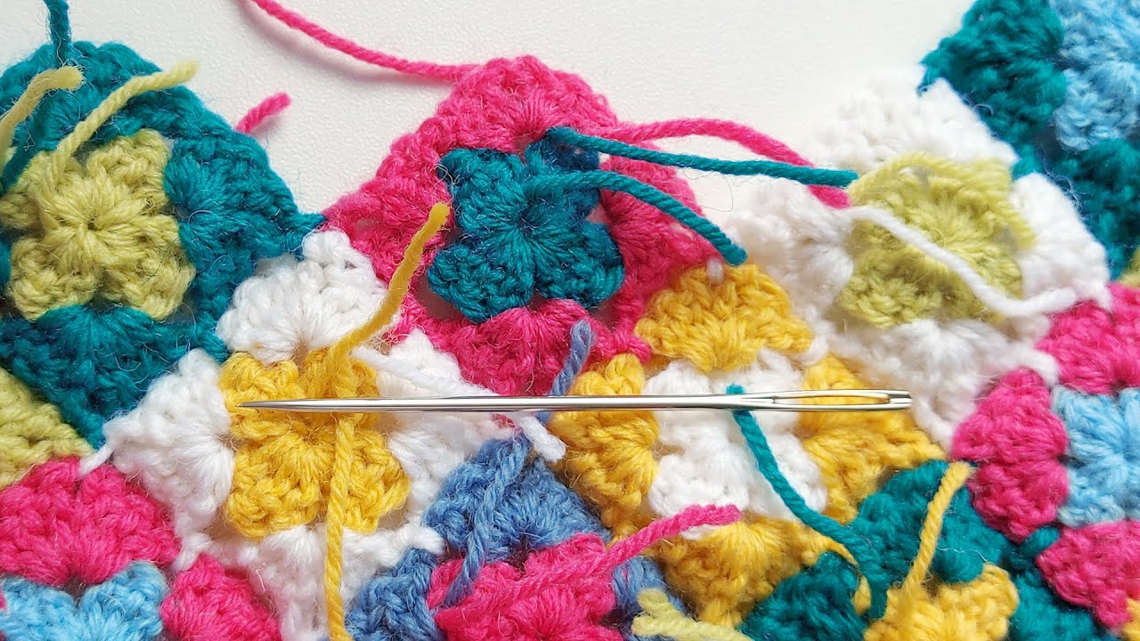 Weaving in short yarn ends. Best tips! - YouTube