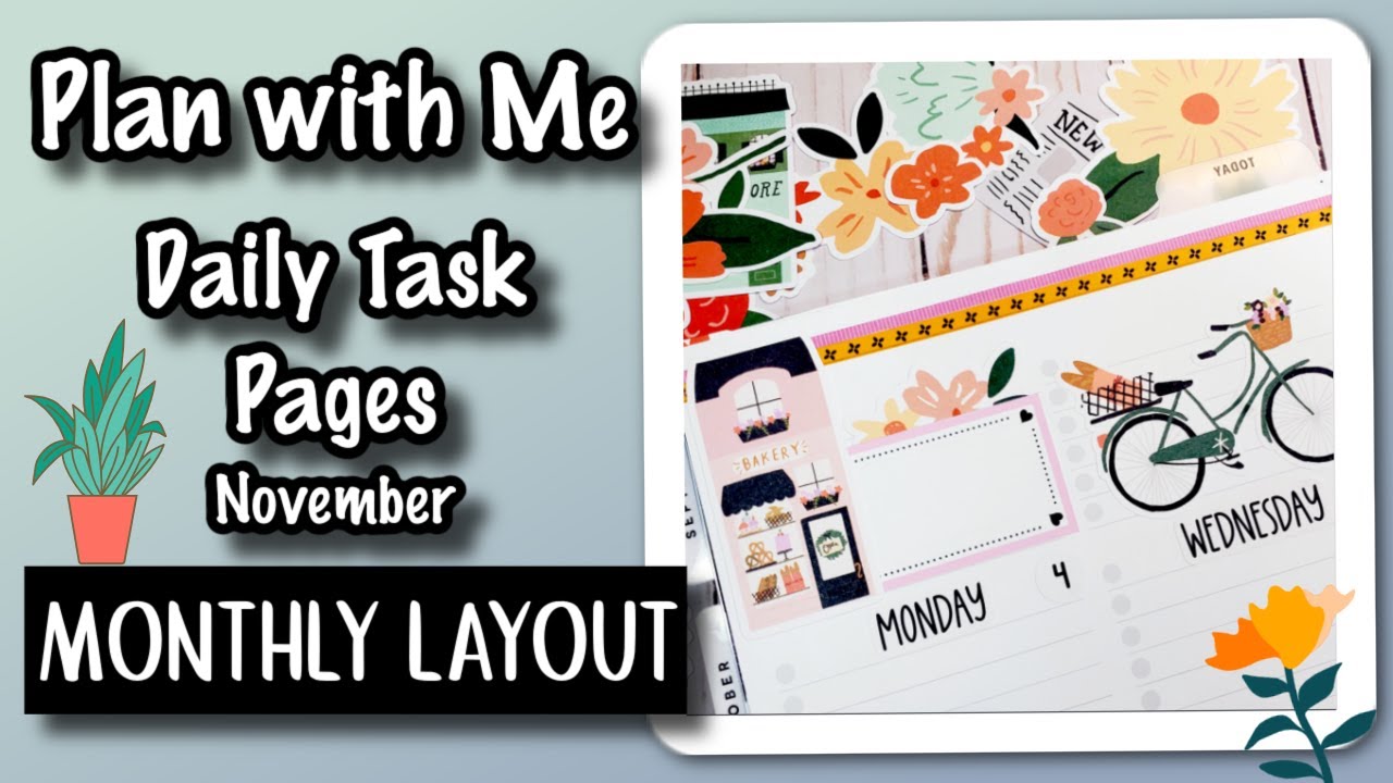 Creating Cute Daily Task Pages ~ Plan with Me in my Happy Planner ...