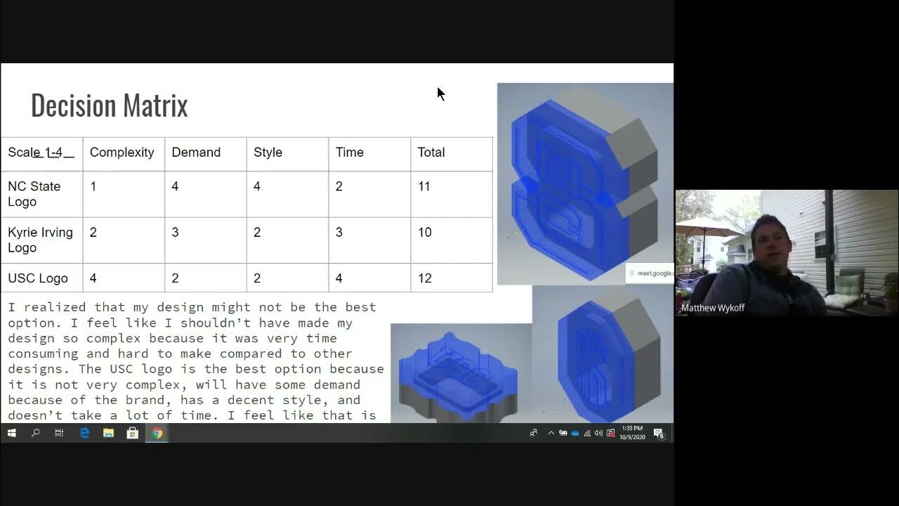 PLTW CIM 2.3.7 Container Project Decision Matrix - YouTube