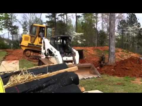 Track Loader removing large tree - YouTube