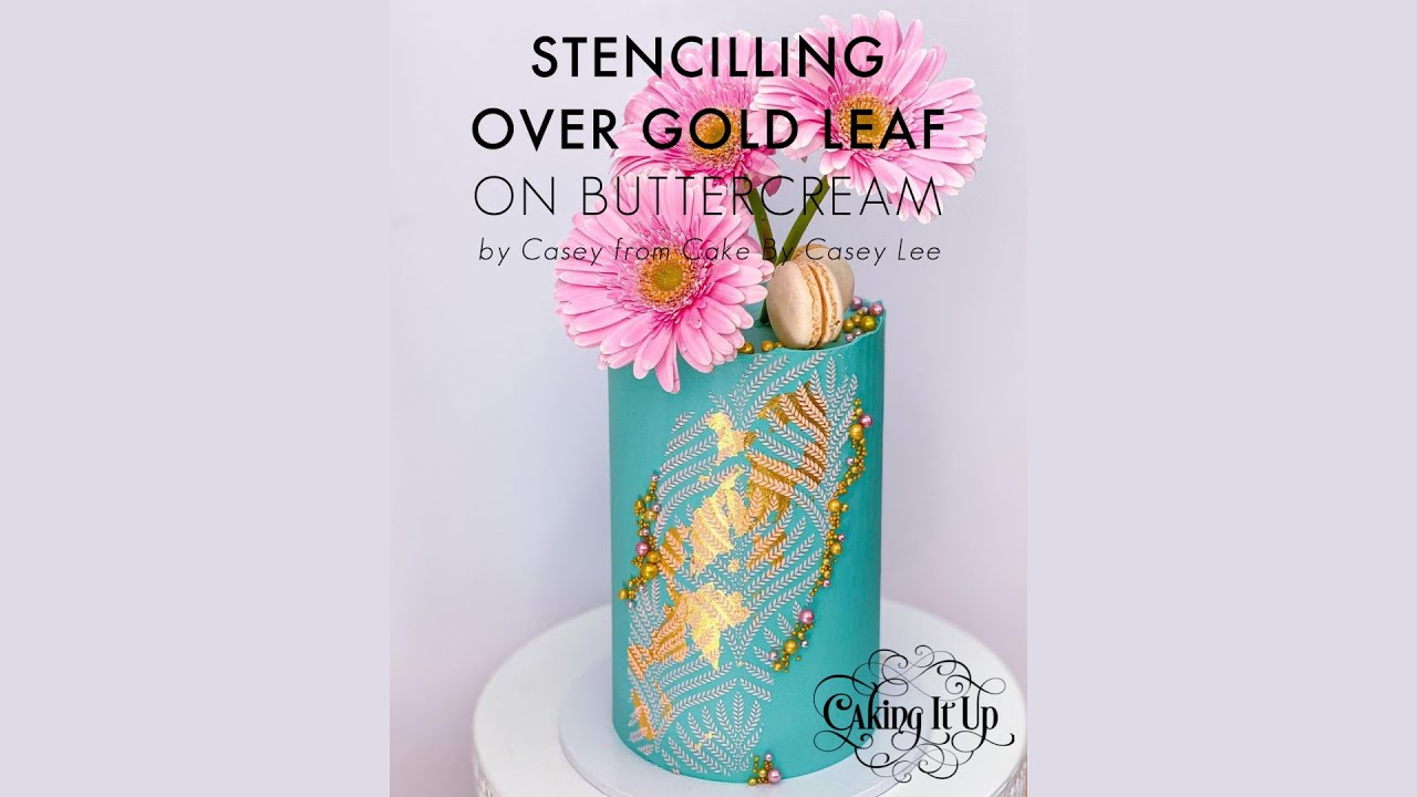 Stencilling over Gold leaf - YouTube