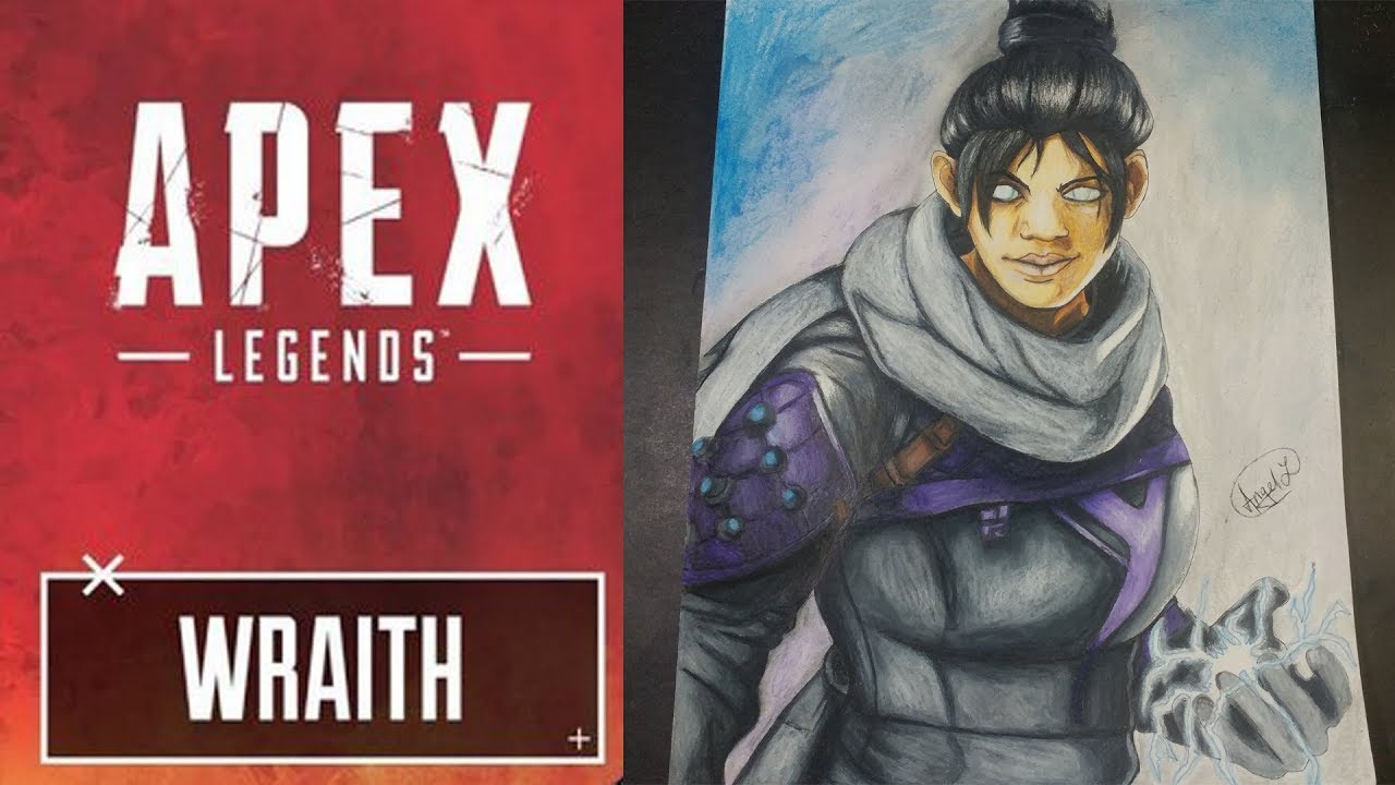😎⚡⚡DRAWING WRAITH FROM APEX LEGENDS//ANGEL ARTS⚡⚡ - YouTube
