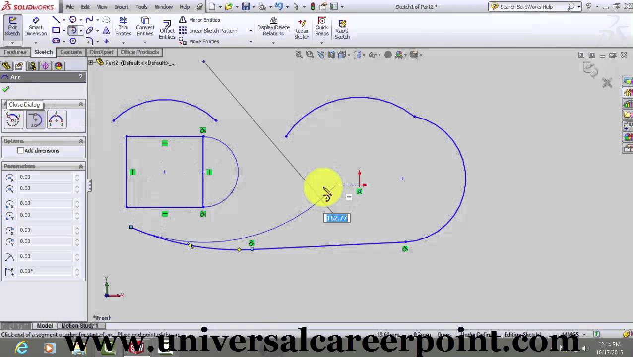 The Basics on SolidWorks Sketch Arcs - YouTube